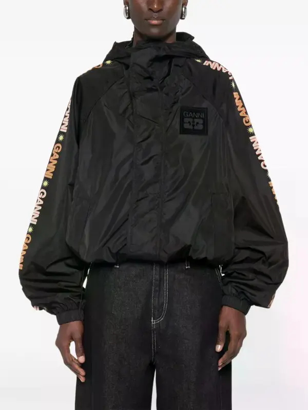 GANNI Logo-print Hooded Jacket