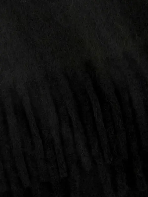 Marni Fringed Logo-patch Scarf
