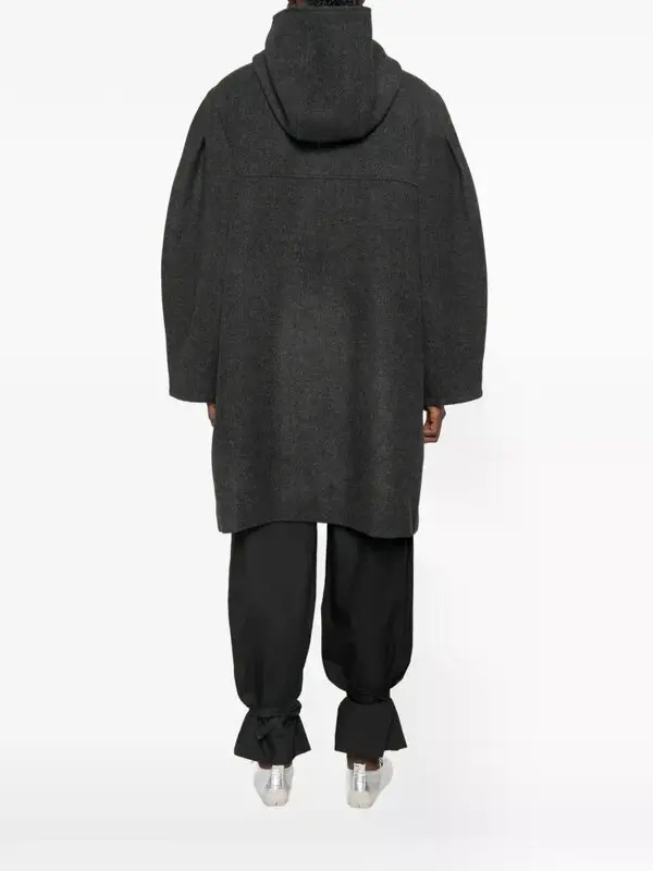 GANNI Hooded Toggle-fastening Coat