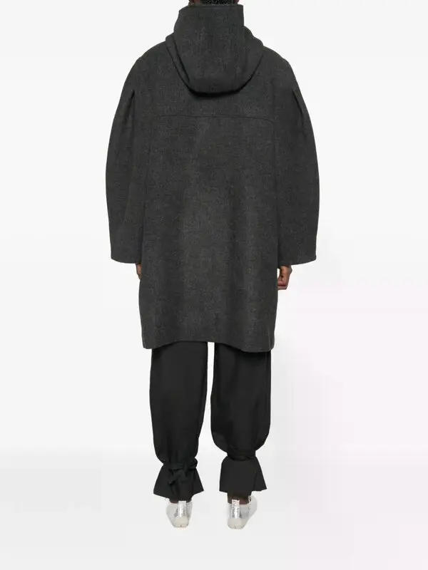 GANNI Hooded Toggle-fastening Coat