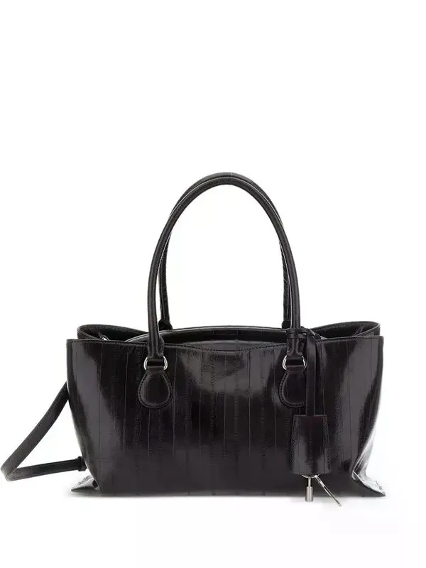 OSOI Shell Brot Lizard-effect Leather Shoulder Bag - Brown