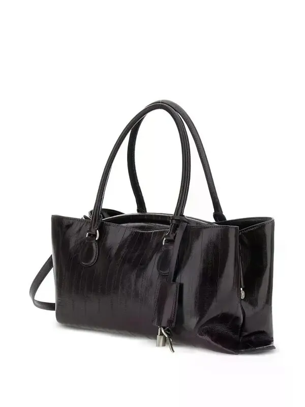 OSOI Shell Brot Lizard-effect Leather Shoulder Bag - Brown