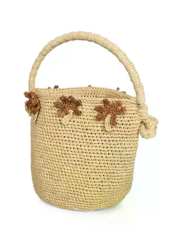 Alanui Crochet-knit Palm-tree Bucket Bag