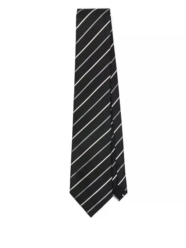 Saint Laurent Patterned-jacquard Tie