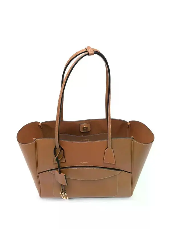 HIDESINS Logo-print Leather Tote Bag - Brown