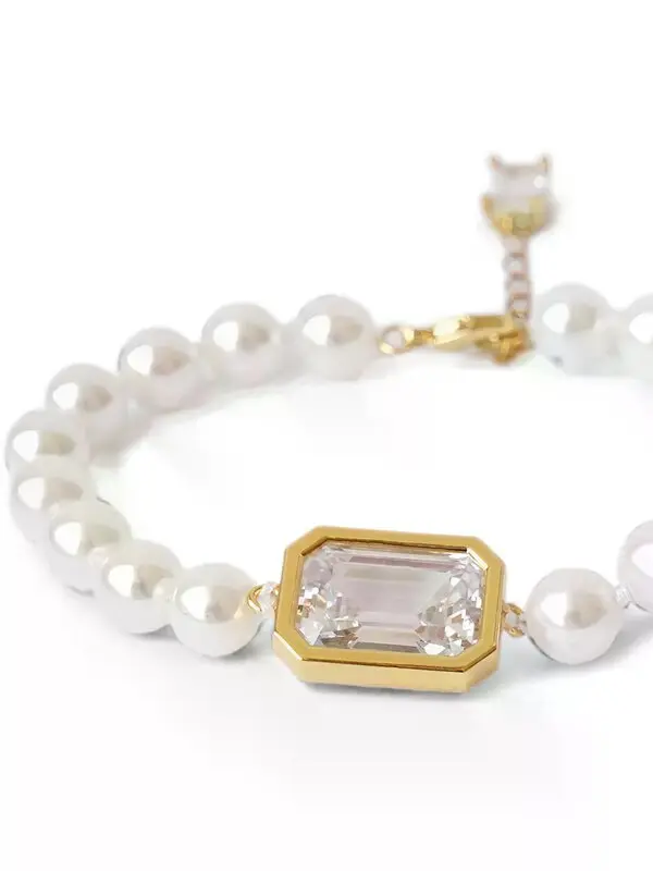 IZABEL DISPLAY Mega Pearl-embellished Crystal Bracelet