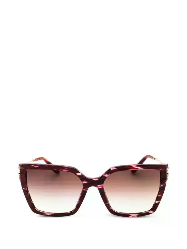 Chopard Logo-detail Cat-eye Sunglasses - Red