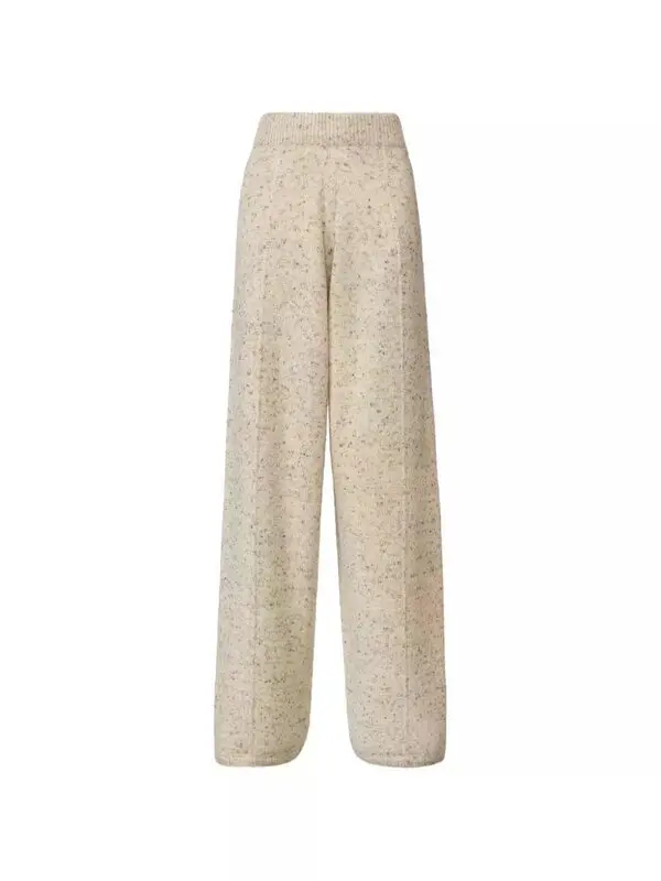 Fabiana Filippi Marl-knit Wide-leg Trousers - Neutrals