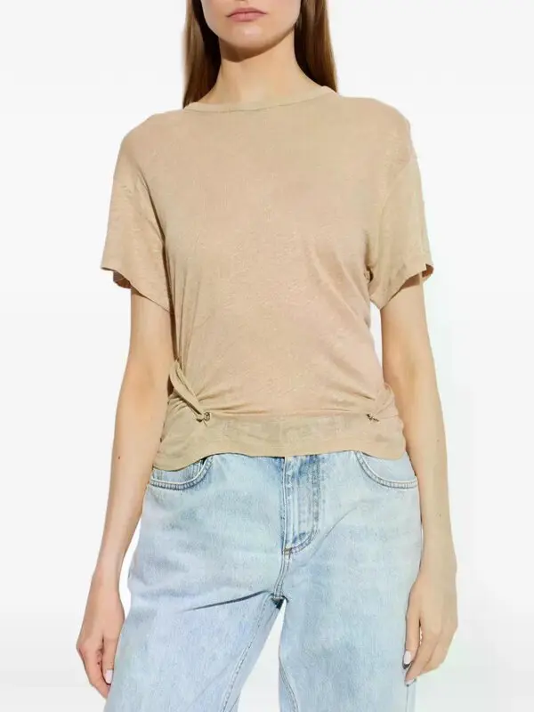 IRO PARIS Twist-detail T-shirt - Neutrals