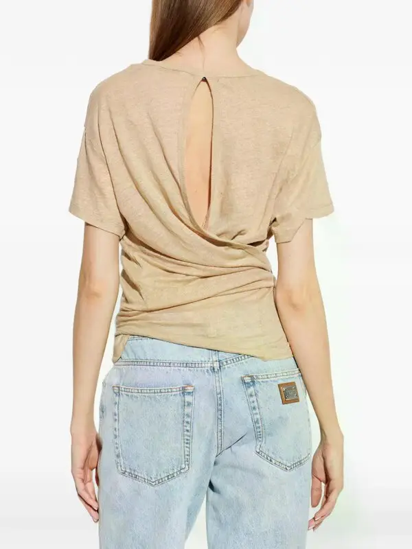 IRO PARIS Twist-detail T-shirt - Neutrals