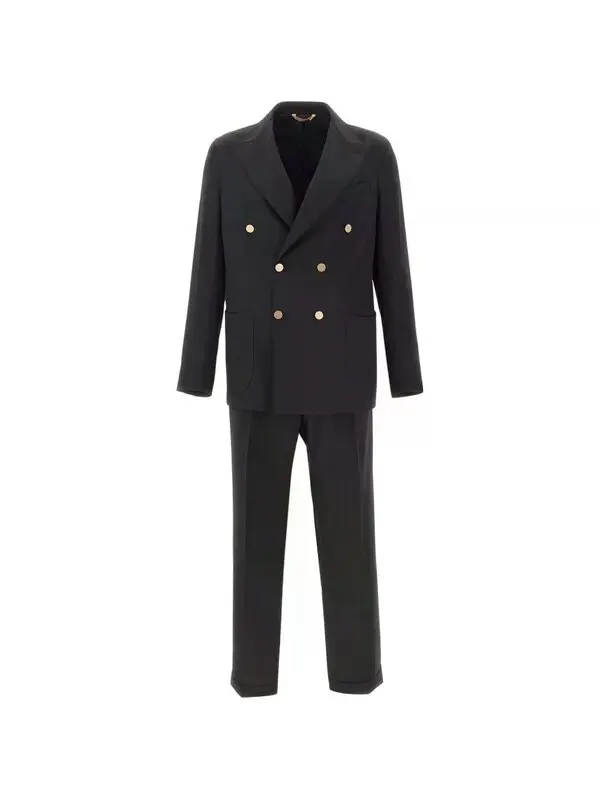 BRIGLIA 1949 Taurasi Double-breasted Suit - Black