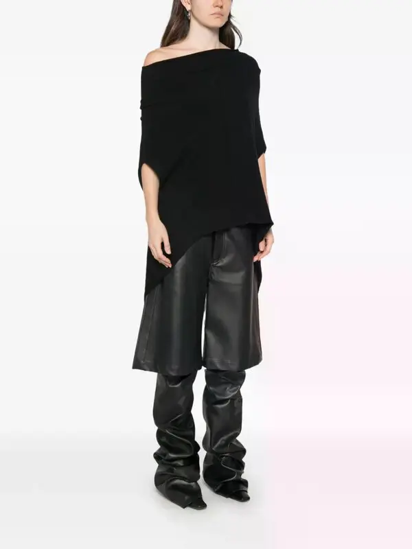 Rick Owens Off-shoulder Asymmetric-hem Sweater