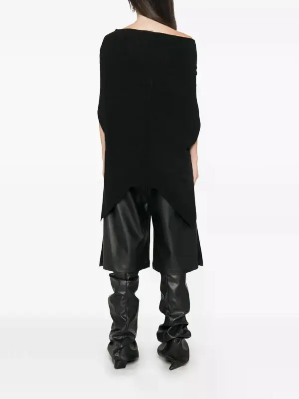 Rick Owens Off-shoulder Asymmetric-hem Sweater