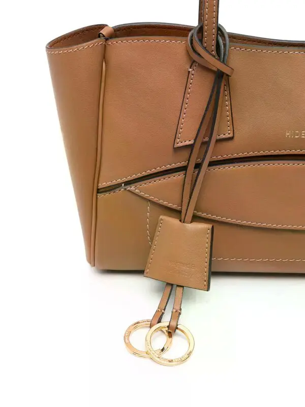 HIDESINS Logo-print Leather Shoulder Bag - Brown