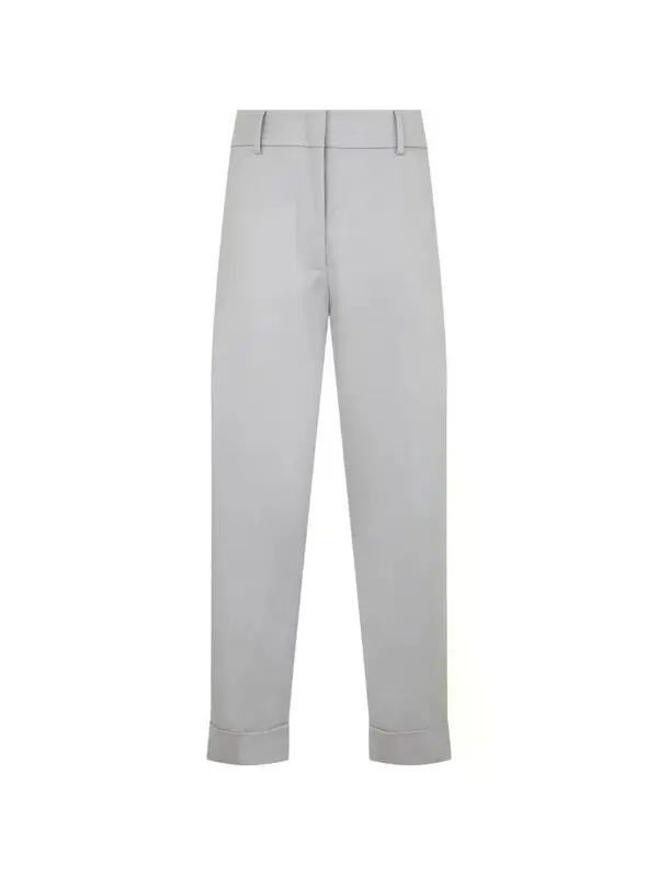 MOORER Sabrina Turn-up Trousers - Grey