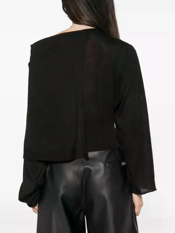 Rick Owens Asymmetric Draped Sweater