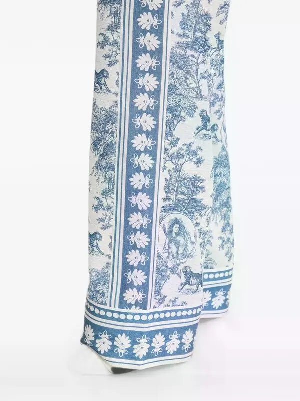 FRACOMINA Toile De Jouy Print Palazzo Trousers