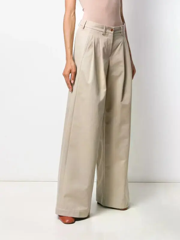 MAISON JEJIA Katherine Wide Leg Trousers - Neutrals