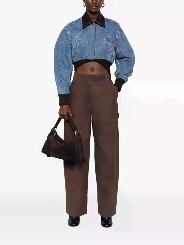 IRO PARIS Leather Panelled Trousers