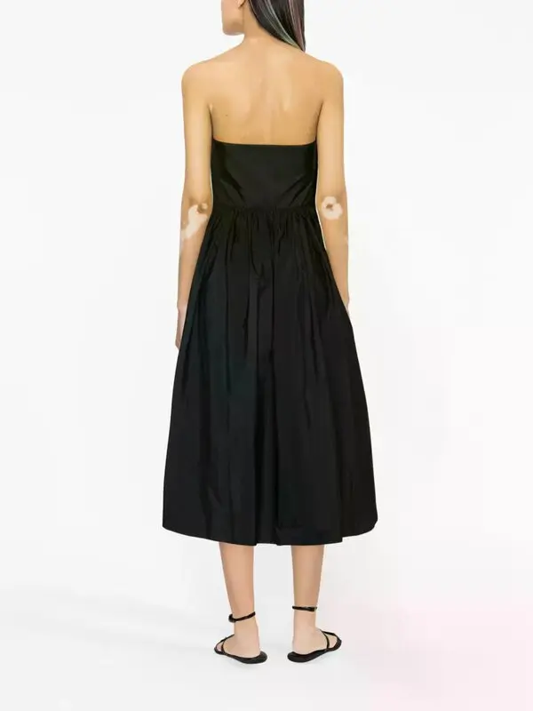 Red Valentino Bow Appliqué Strapless Mididress