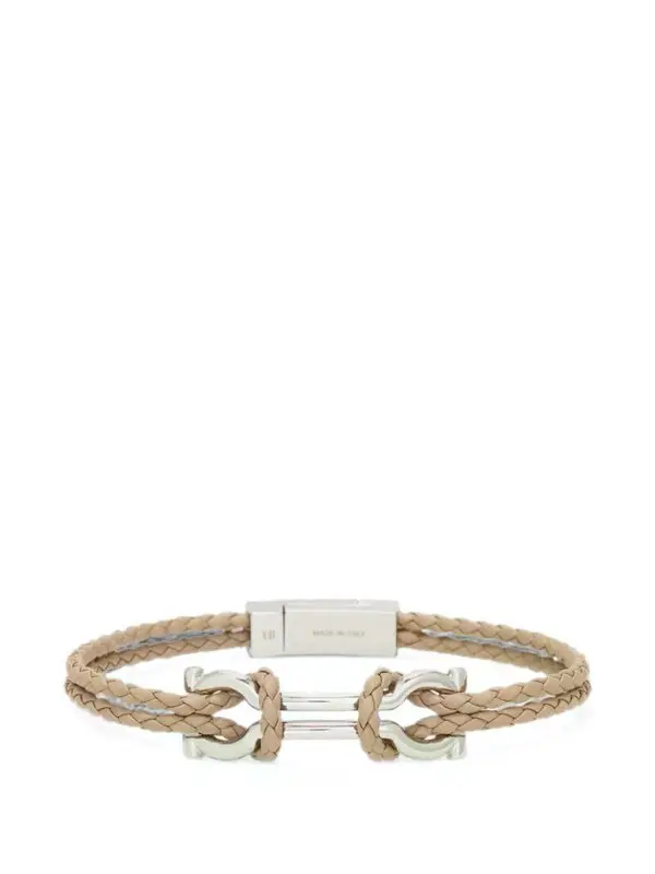 FERRAGAMO Double Gancini Bracelet - Silver