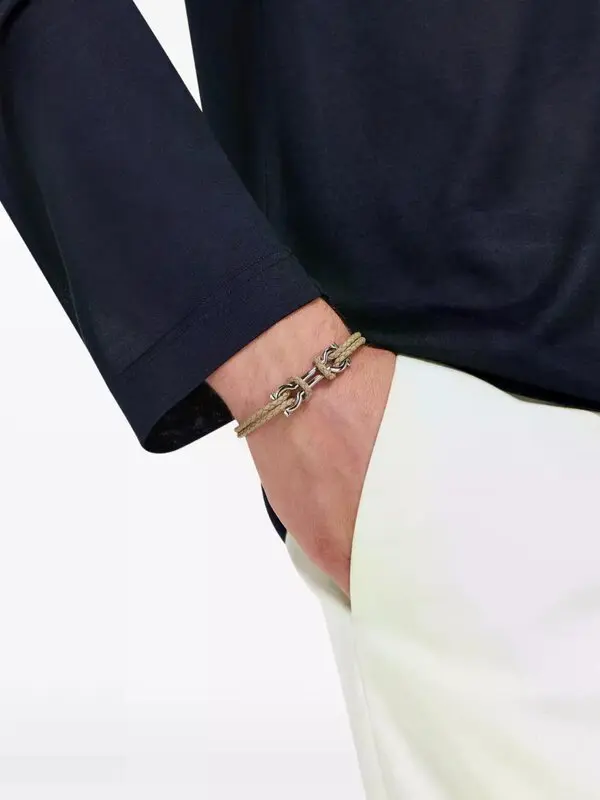 FERRAGAMO Double Gancini Bracelet - Silver