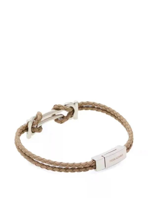FERRAGAMO Double Gancini Bracelet - Silver