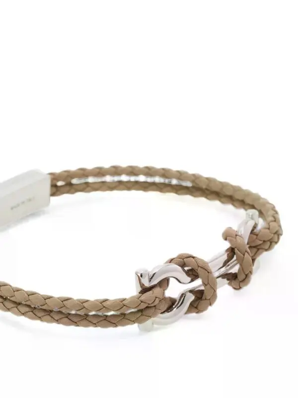 FERRAGAMO Double Gancini Bracelet - Silver