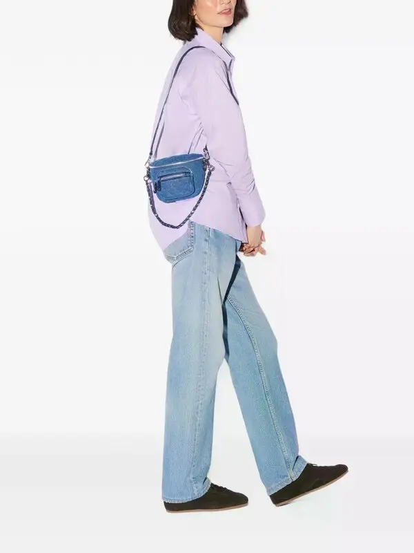 Mz Wallace Crosby Quilted Denim Shoulder Bag - Blue