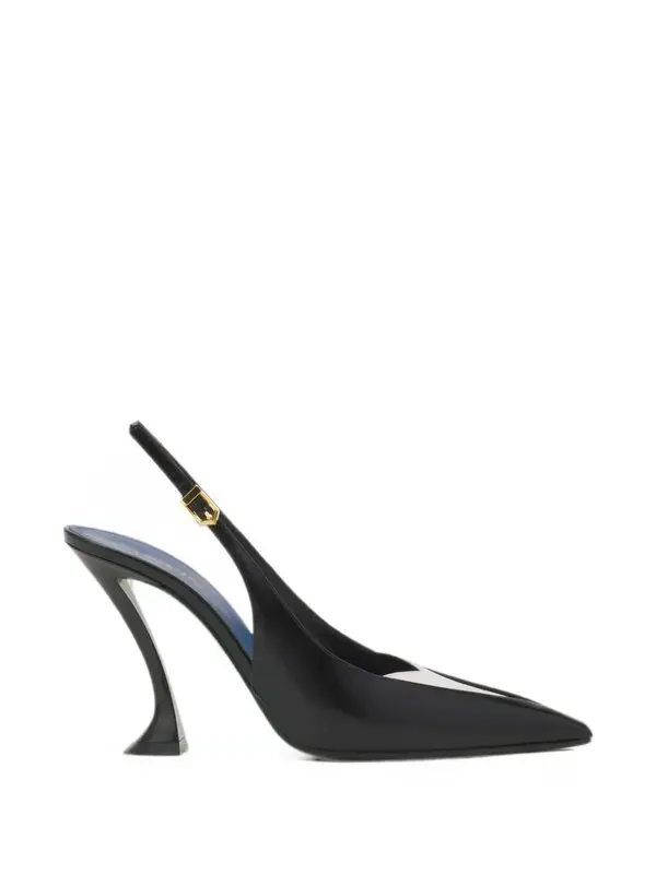 LANVIN Serenade Slingback In Leather Pumps - Black