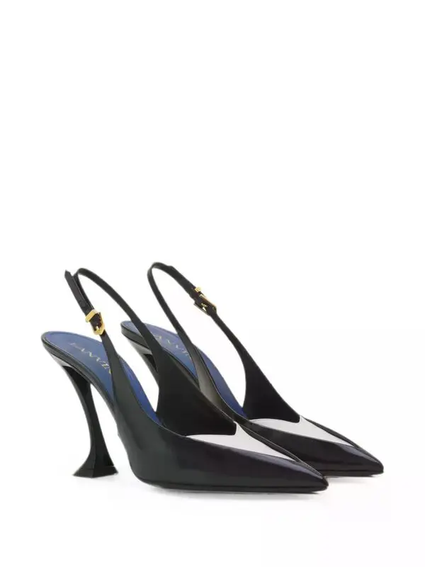 LANVIN Serenade Slingback In Leather Pumps