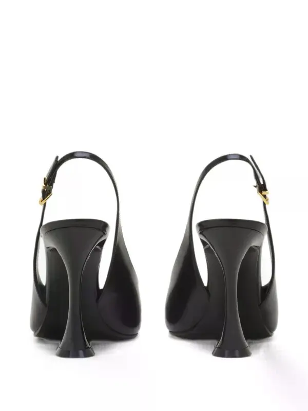 LANVIN Serenade Slingback In Leather Pumps