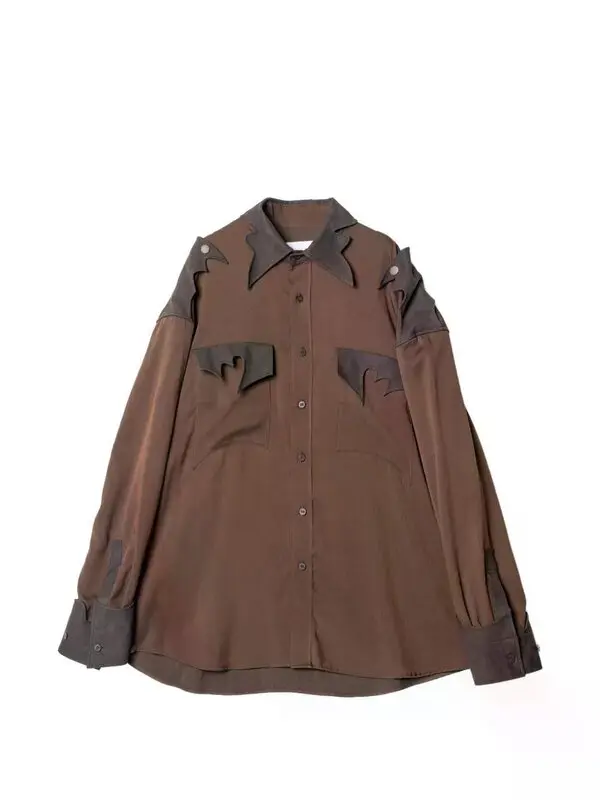 YOSHIOKUBO Drift Flap Shirt - Brown