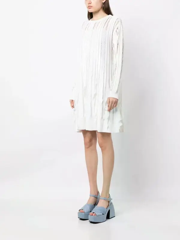 Ports 1961 Flutter Knitted Long-sleeve Dress