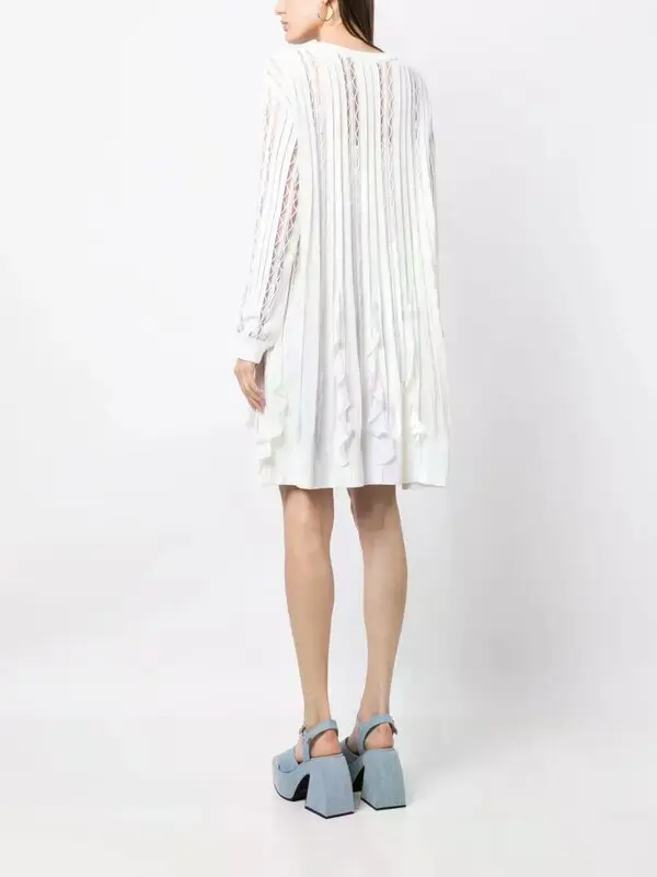 Ports 1961 Flutter Knitted Long-sleeve Dress