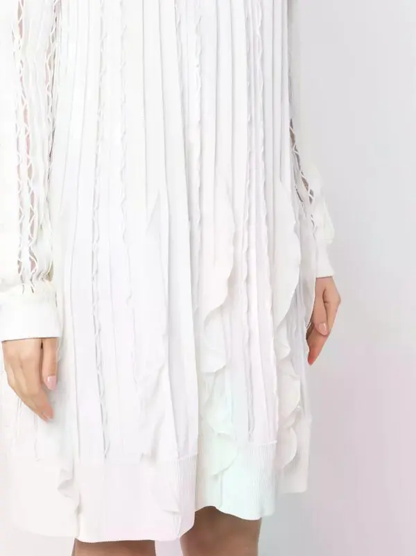 Ports 1961 Flutter Knitted Long-sleeve Dress