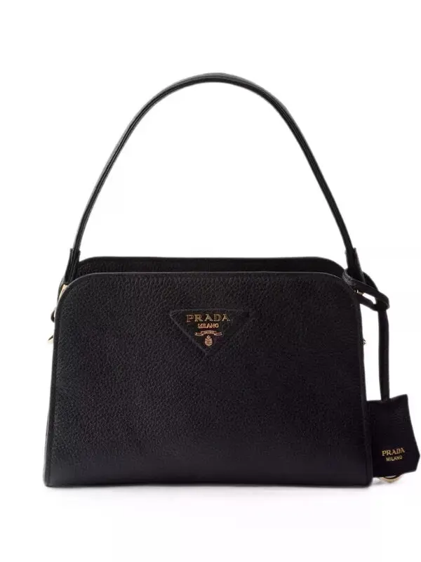 Prada Leather Mini Handbag - Black