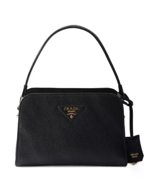 Prada Leather Mini Handbag - Black