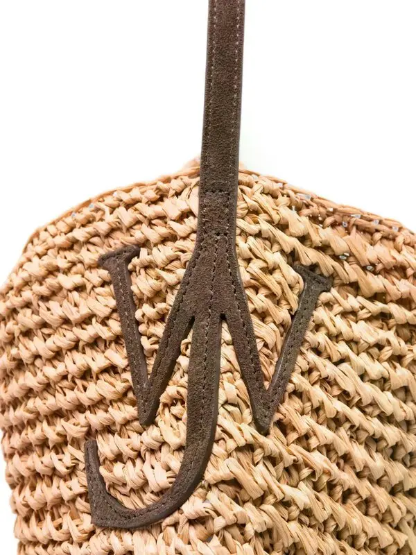 JW Anderson Large Bulb Logo-embroidered Bucket Bag - Neutrals