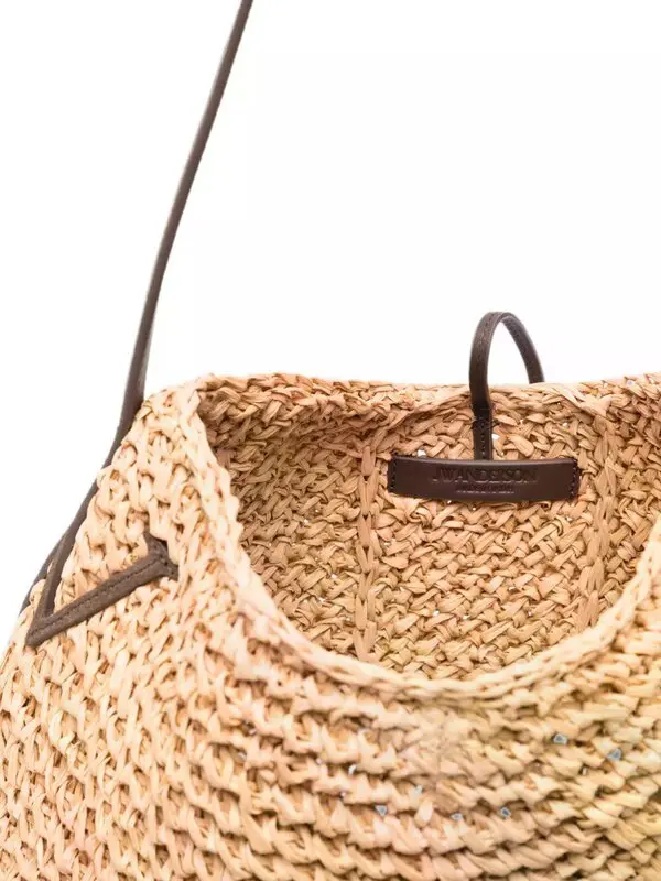 JW Anderson Large Bulb Logo-embroidered Bucket Bag - Neutrals