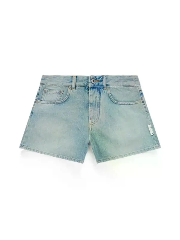Off-White College Patch Denim Shorts