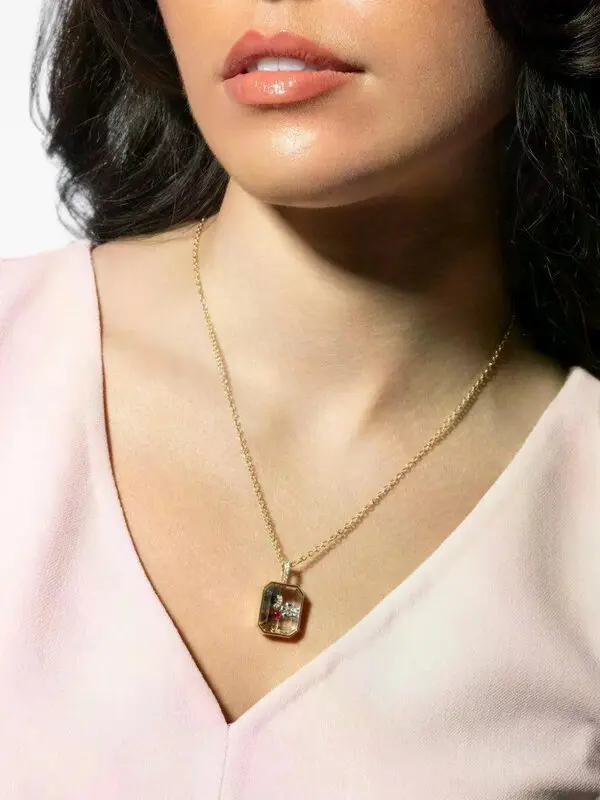 Loquet Diamond And Sapphire Necklace