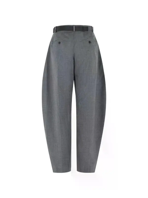 Sacai Belted Pleated Trousers - Grey