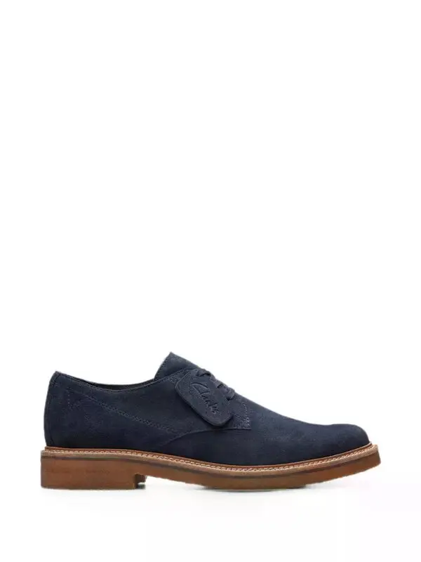 Clarks Clarkdale Suede Derby Shoes - Blue