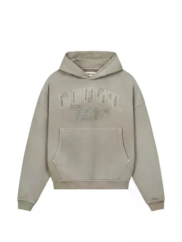 ROUGH. Logo-patch Pouch-pocket Hoodie