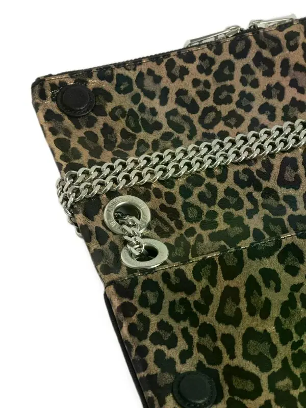 Zadig&Voltaire Rock Ii Leopard-print Leather Shoulder Bag - Brown
