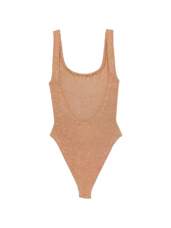 Hunza G Crinkle Effect Swimsuit - Neutrals