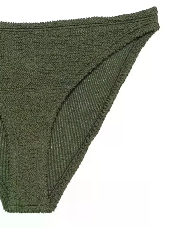 Hunza G Julia Metallic Crinkle Bikini - Green