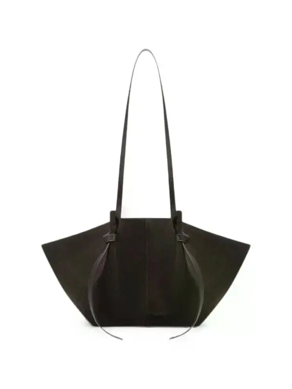 Yuzefi Medium Mochi Suede Shoulder Bag - Brown