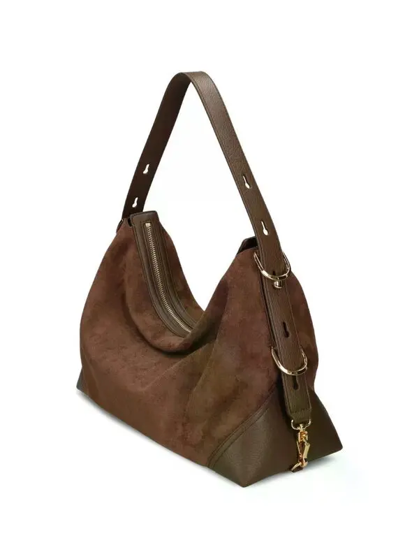 Moschino Logo-appliqué Shoulder Bag - Brown